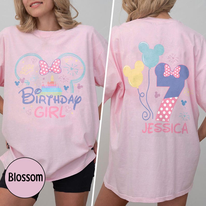 Personalized DN Birthday Girl Shirt, Minnie Birthday Girl Custom Shirt ...