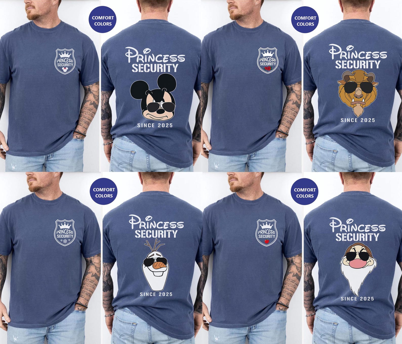 DN Princess Security Shirt, DN Dad Shirt, All Characters Mickey Olaf ...