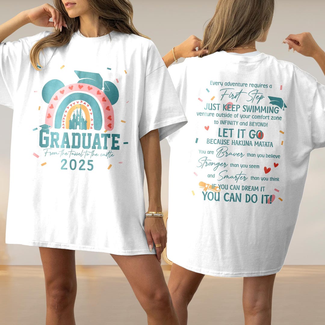 Mickey Head Graduation 2025 From the Tassel to Castle T-shirt, Senior ...