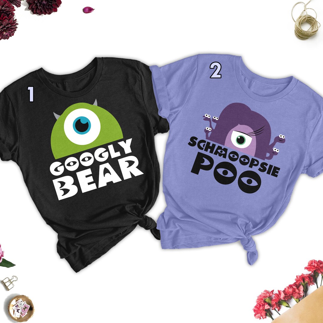 Googly Bear and Schmoopsie Poo Couple Shirt, Monsters Inc Matching ...