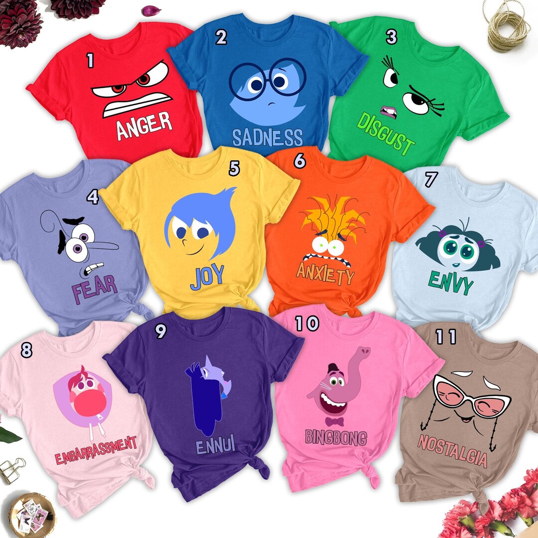 Inside Out Costume, Inside Out Characters Matching, Inside Out 2 Shirt ...