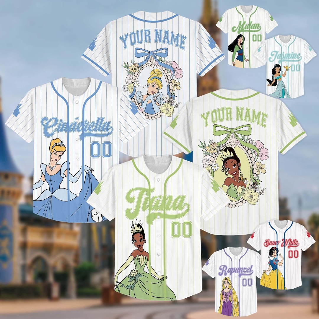 Personalized DN Princess Baseball Jersey, Custom Name and Princess ...