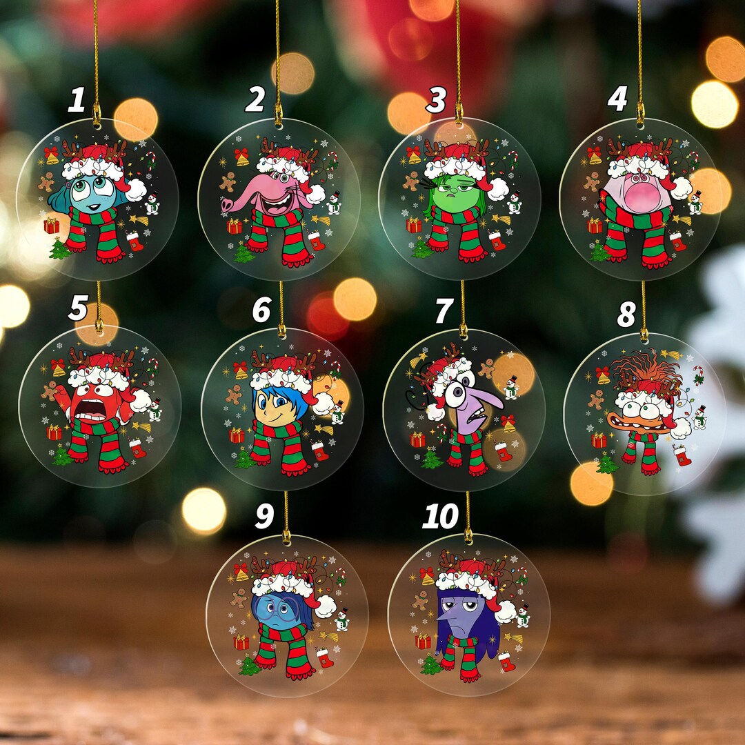 Inside Out 2 Transparent Christmas Ornament, Inside Out Xmas Tree ...