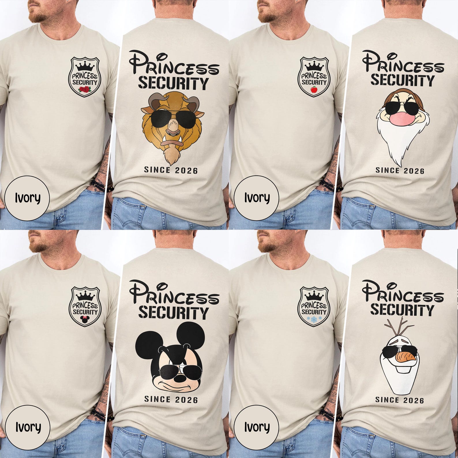DN Princess Security Shirt, DN Dad Shirt, All Characters Mickey Olaf ...