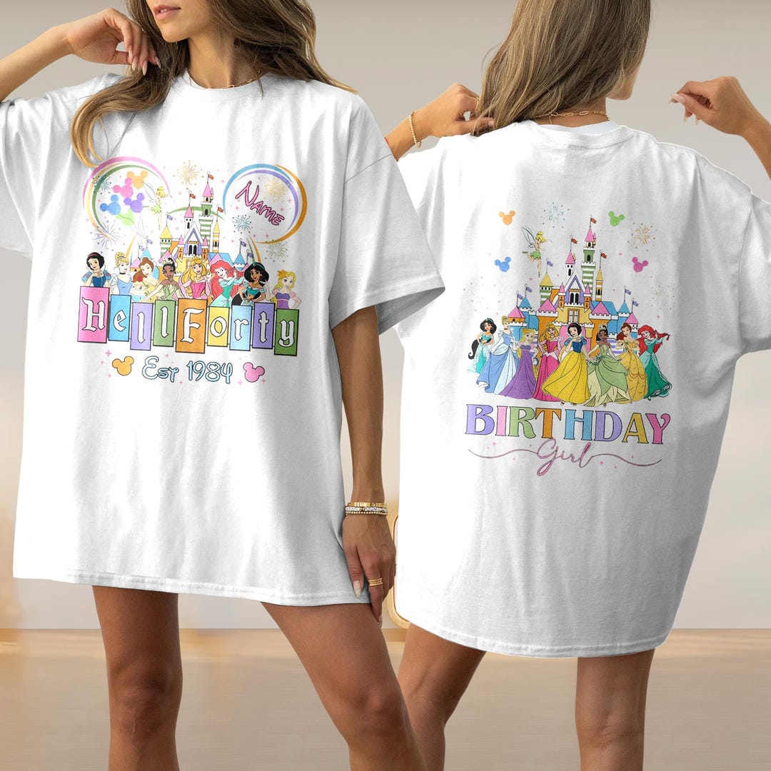 Personalized Princess Team Birthday Girl T-shirt, Princess Family Matching Shirt, Girls Trip ...