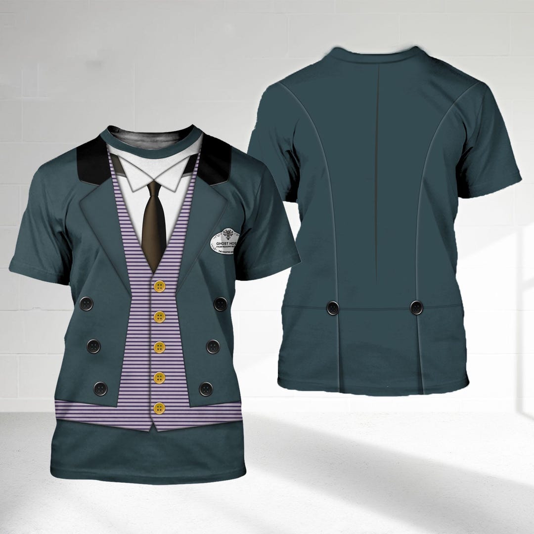 Haunted Mansion Men Butler 3D Shirt, Haunted Halloween Costume for ...