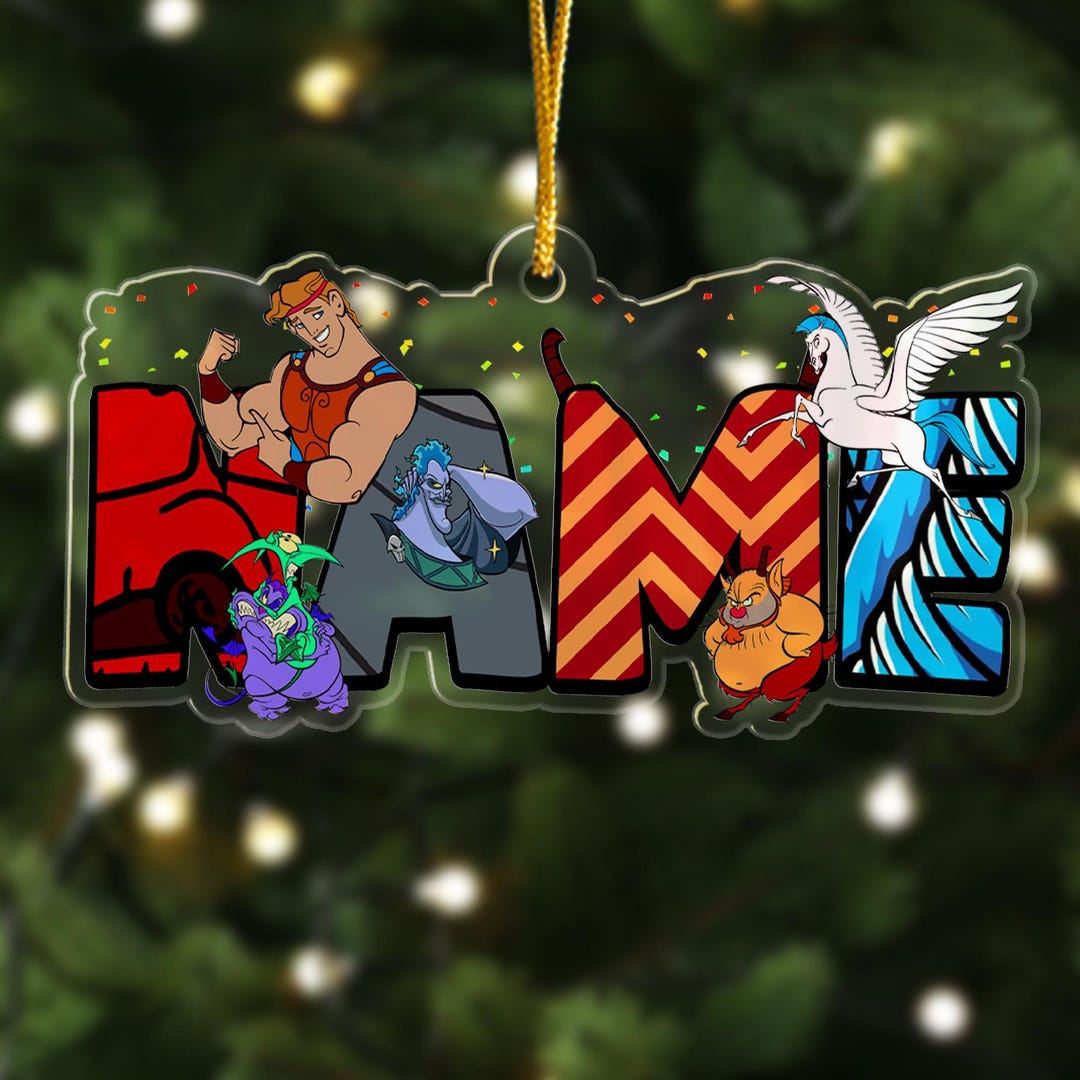 Personalized Hercules Christmas Ornament, Hercules Character Theme ...