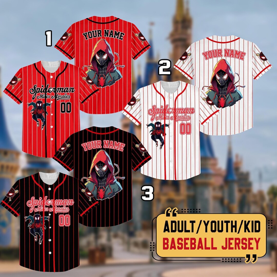Personalized DN Spiderman Spiderverse Miles Morales Simple Baseball ...