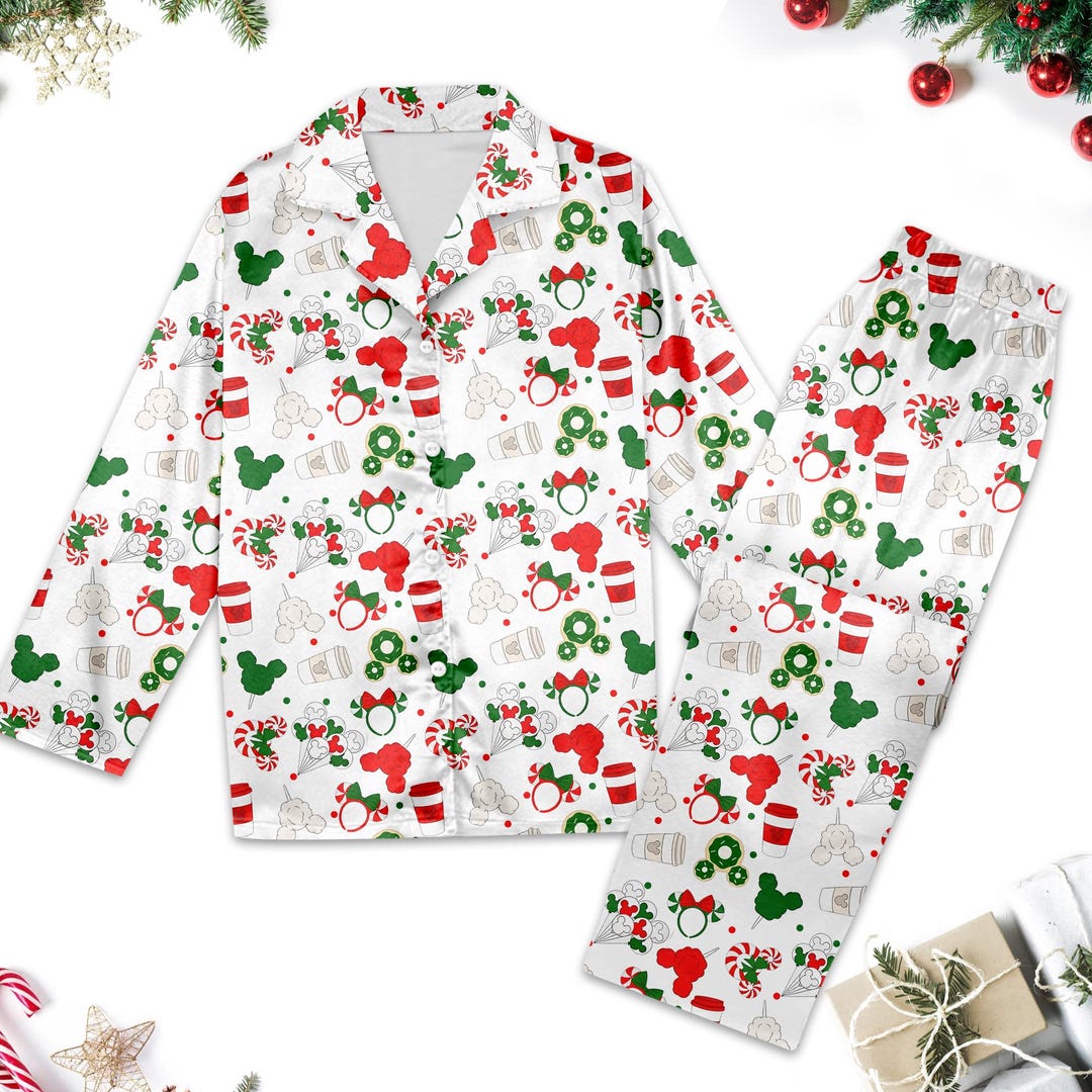 Mickey Mouse Christmas Pajamas, Mickey Ears Pajamas Set, Minnie Mouse ...