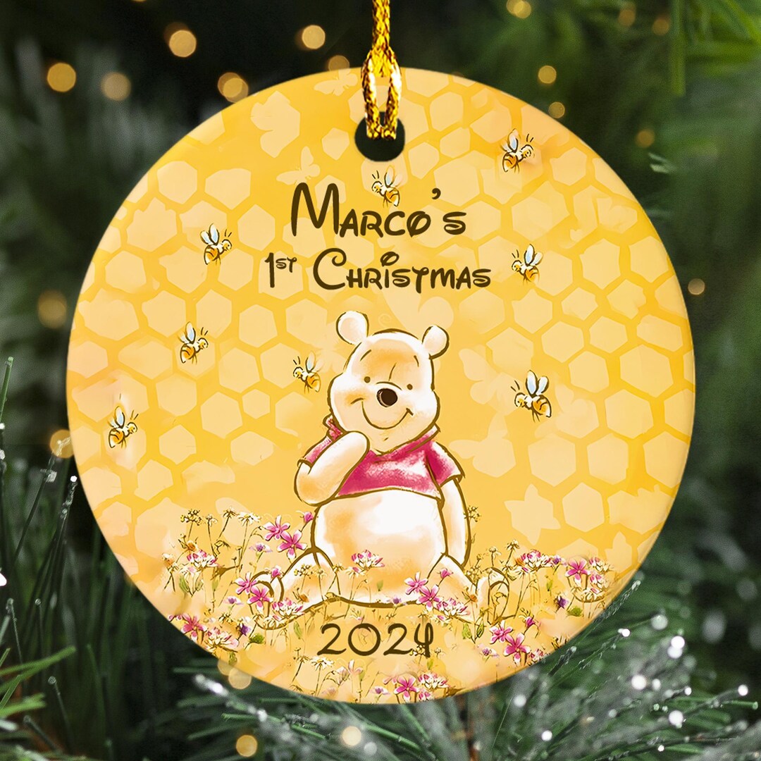 Personalized Baby Bear First Christmas Ornament, Honey Bear Customized ...