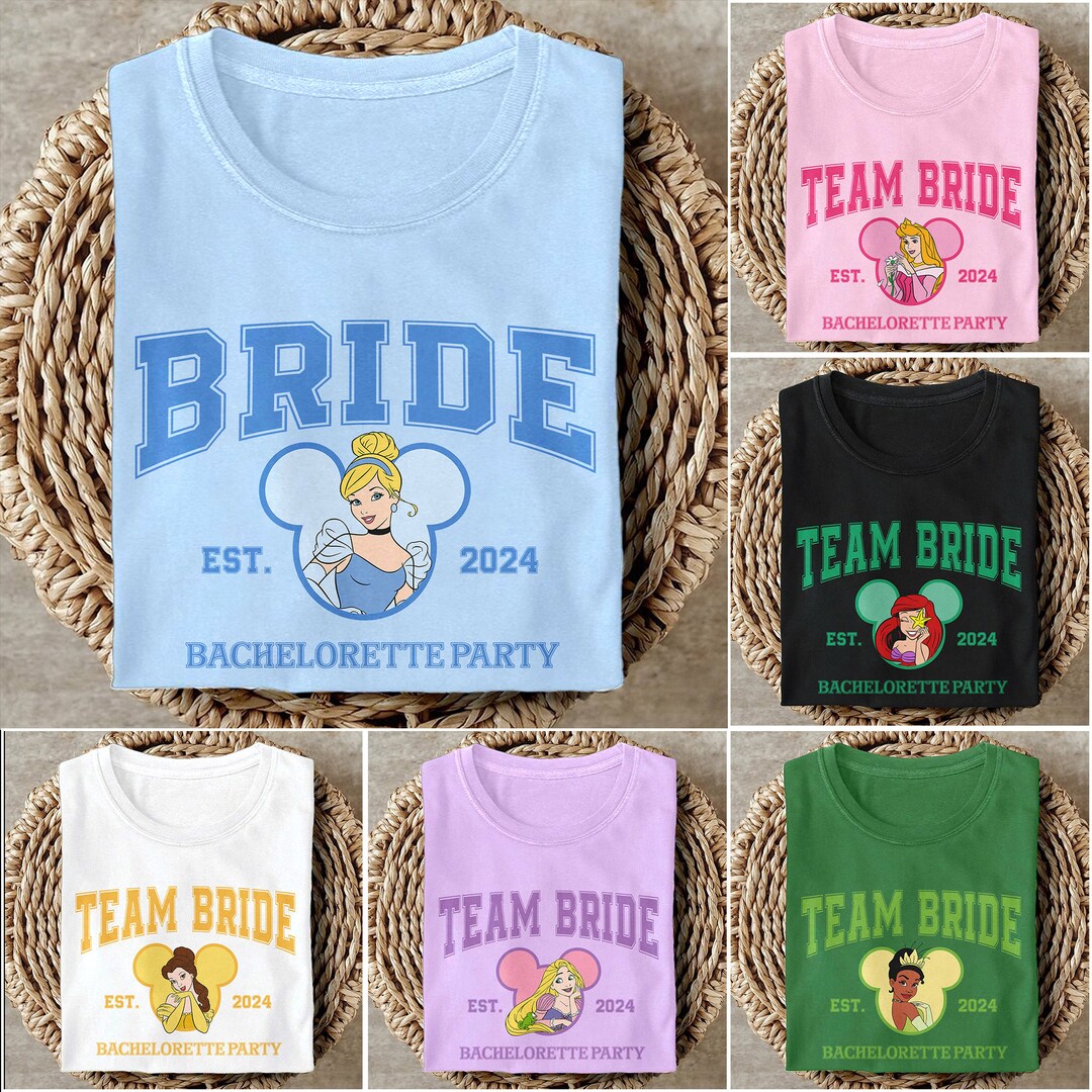 Custom Princesses Bachelorette Party Shirt, Bridal Party Tee, Sister ...