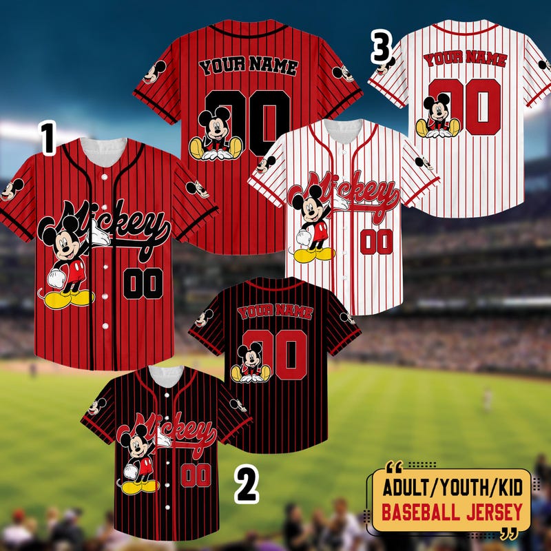 Mickey Baseball Men Shirt - Etsy