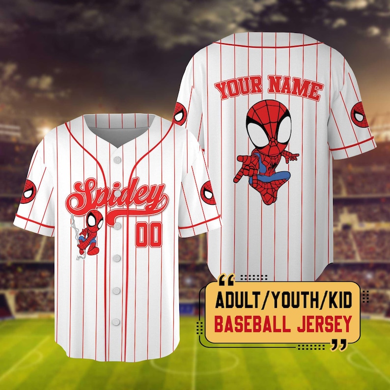 Personalize Spidey and His Amazing Friends Baseball Jersey, Custom ...