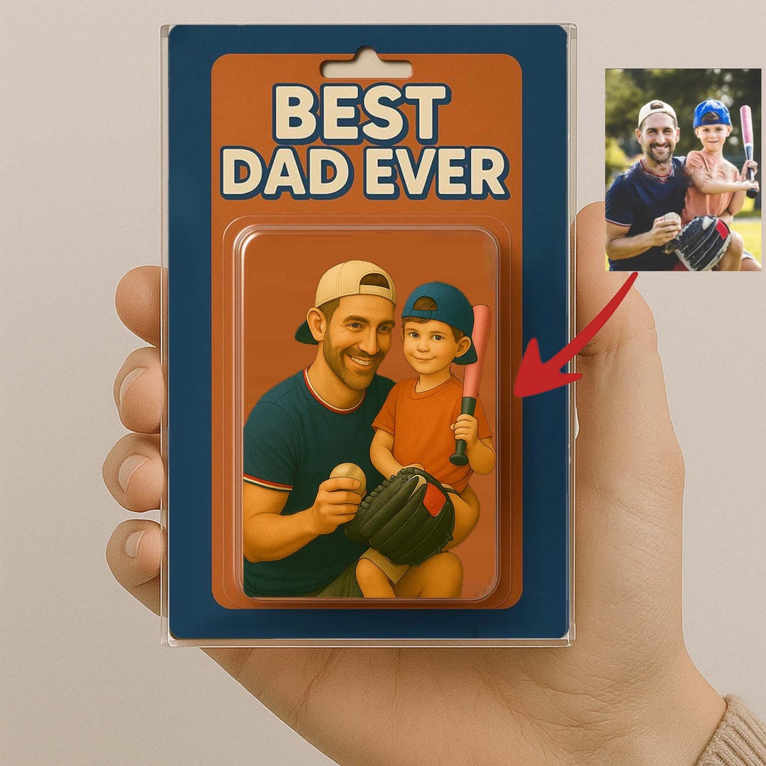 Custom Photo Dad and Kids Action Figure Acrylic Block, Personalized ...