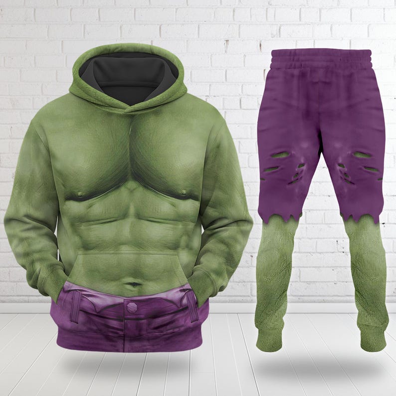 The Incredible Hulk Costume Clothing, Green Hulk Cosplay Costume 3D ...