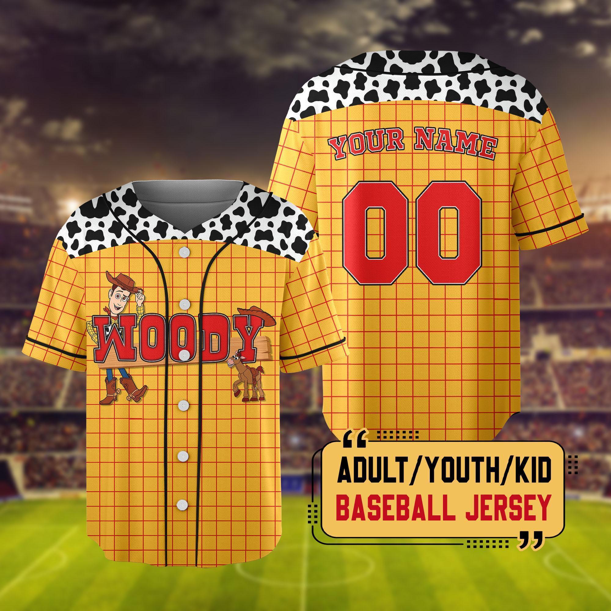Personalized Woody Toy Story Baseball Jersey, Toy Story Jersey, DN ...