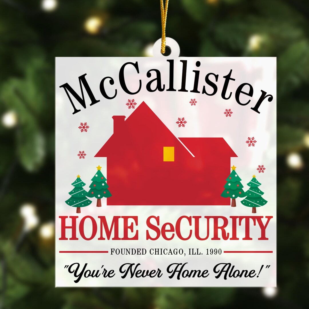 Funny Mccallister Home Security Christmas Ornament, Home Alone Acrylic ...