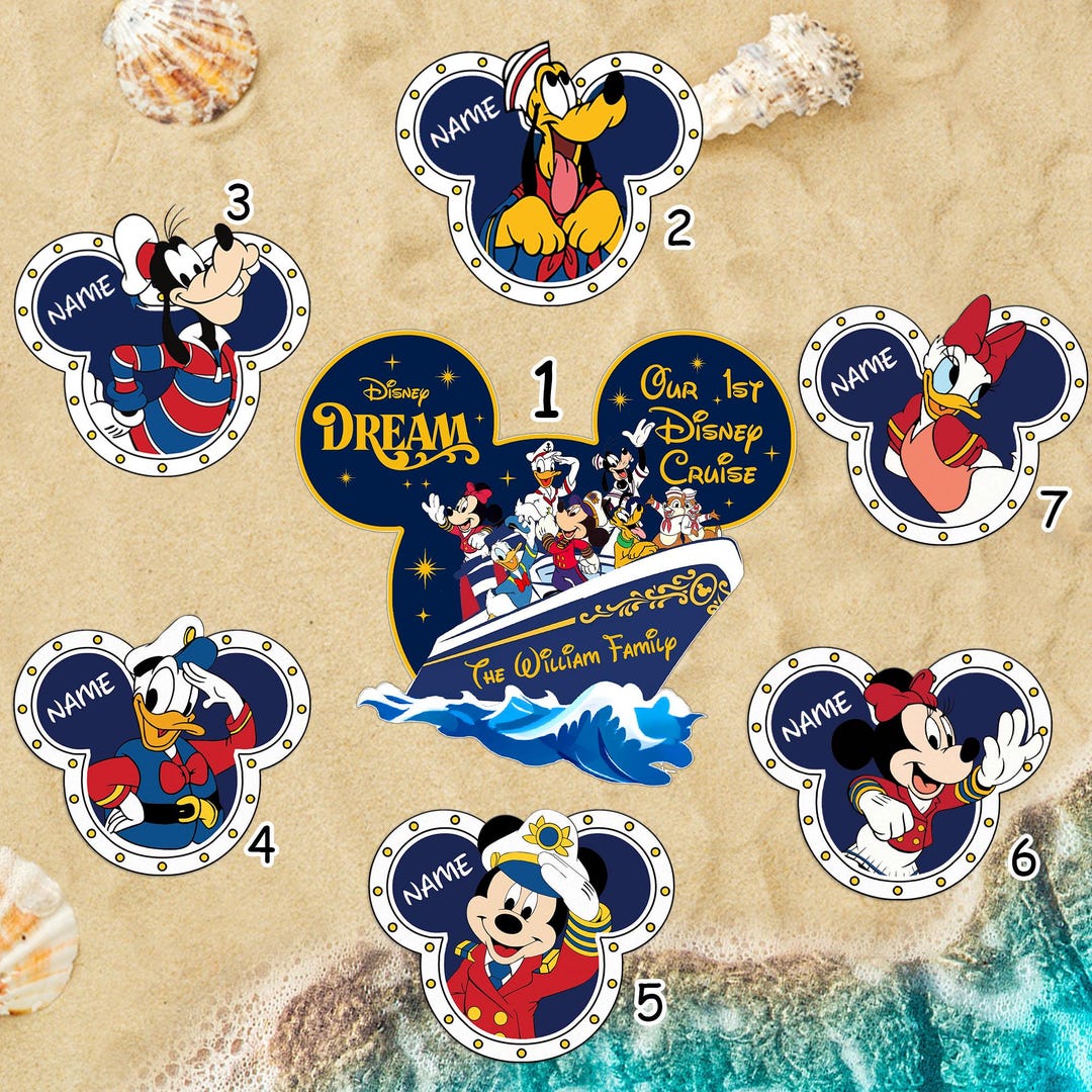 Personalized Our 1st Disney Cruise Ship Family Magnet, Custom 1st Cruise Magnet for Cruise Ship ...