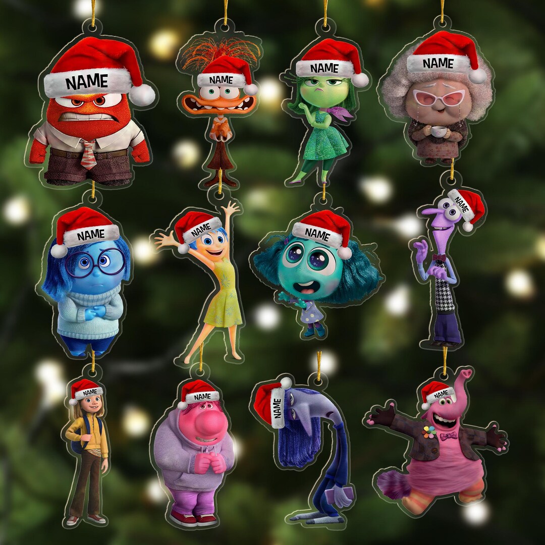 Personalized All Inside Out Characters Name Christmas Ornament, Inside ...