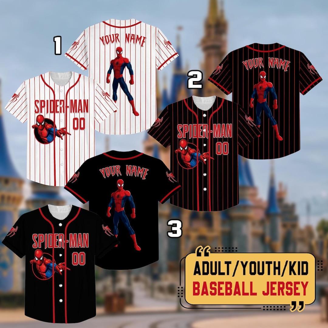 Custom DN Amazing Spider Man Baseball Jersey, Custom Kids Youth Adult ...