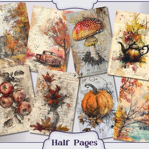 Heritage Fall Junk Journal Kit Includes 40 Printable Pages & 81 Fall ...