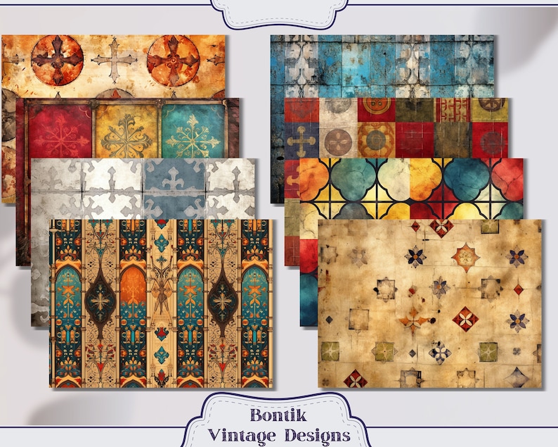 Medieval Parchment Paper Vintage Junk Journal Double Papers - Etsy