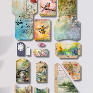 Springtime Joy Junk Journal Kit Ephemera, Spring Pages, ATC, Tags ...