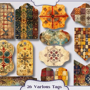 Medieval Parchment Paper Journal Kit Ephemera, ATC, Tags, Pocket ...