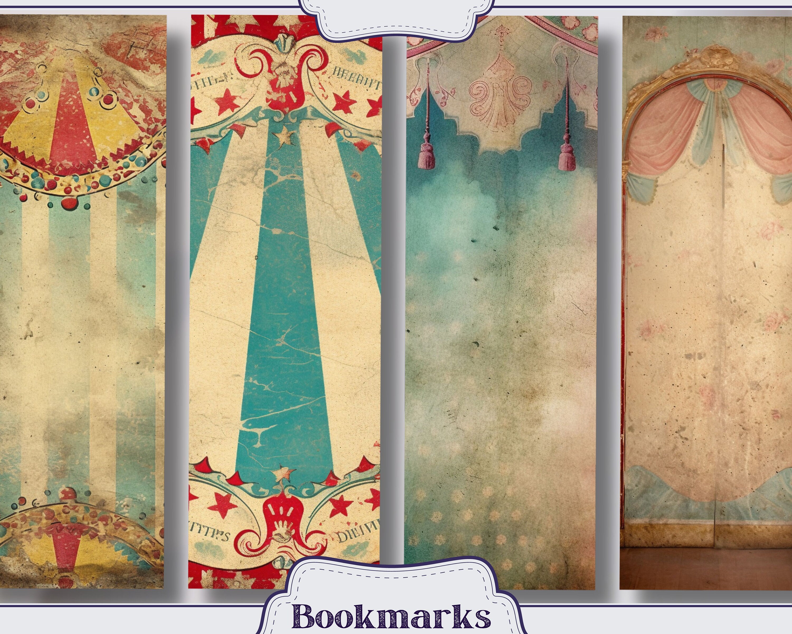 Vintage Circus Paper Junk Journal Ephemera, ATC Cards, Tags, Pocket ...