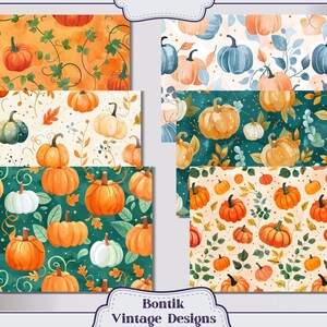 Autumn Printable Ephemera Pack Fall Pumpkin Pattern, Printable Fall ...