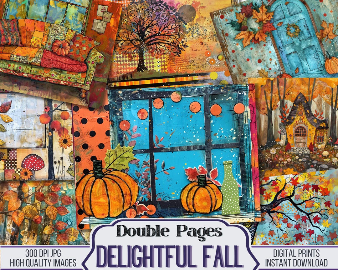 Autumn Printable Ephemera Pack Delightful Fall, Printable Fall ...