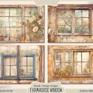 Farmhouse Window Vintage Junk Journal Papers Journal - Etsy