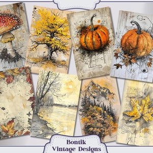 Heritage Fall Autumn Junk Journal Supplies, Fall Printable Pages ...
