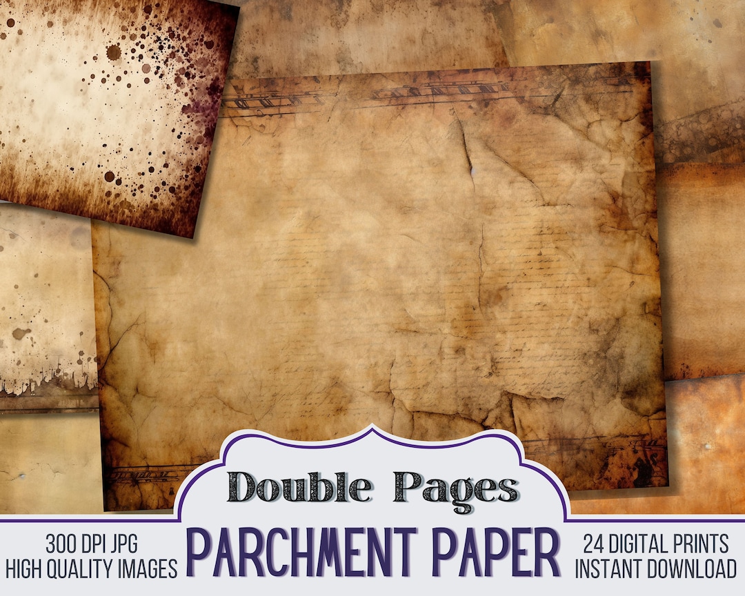 Stained Parchment Paper Junk Journal Papers, Journal Scrapbook Supply ...