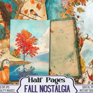 Fall Nostalgia Autumn Junk Journal Supplies, Fall Printable Pages ...