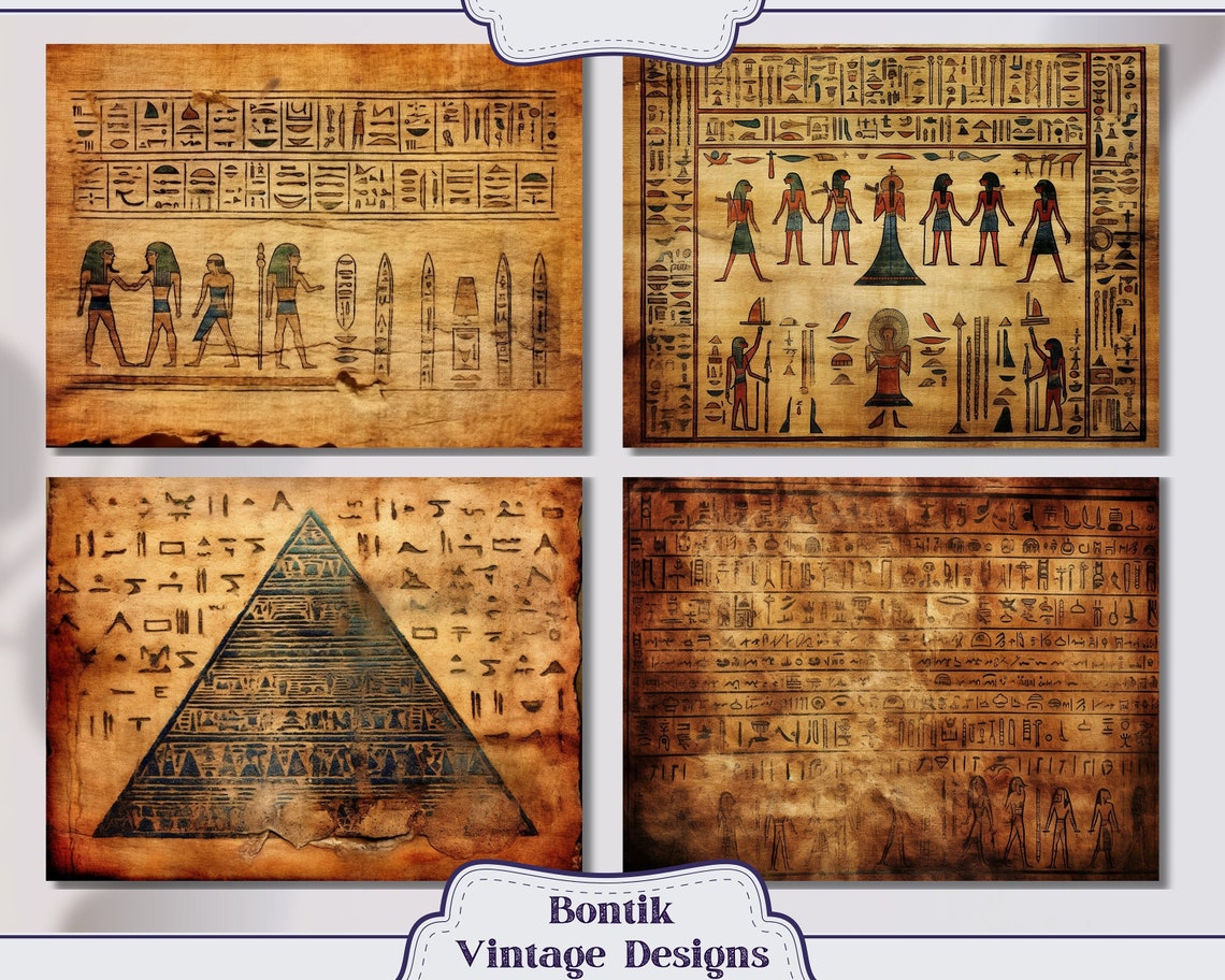 Ancient Egypt Vintage Junk Journal Papers, Journal Scrapbook Supply ...