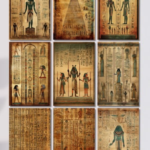 Ancient Egypt Craft Paper Junk Journal Half Papers - 20 Vintage Blank ...