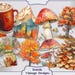 Fall Nostalgia Junk Journal Digital Fussy Cut Kit, Printable Clip Art ...