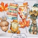 Fall Nostalgia Junk Journal Digital Fussy Cut Kit, Printable Clip Art ...