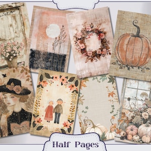 Very Vintage Autumn Junk Journal Kit Includes 40 Printable Pages & 81 ...