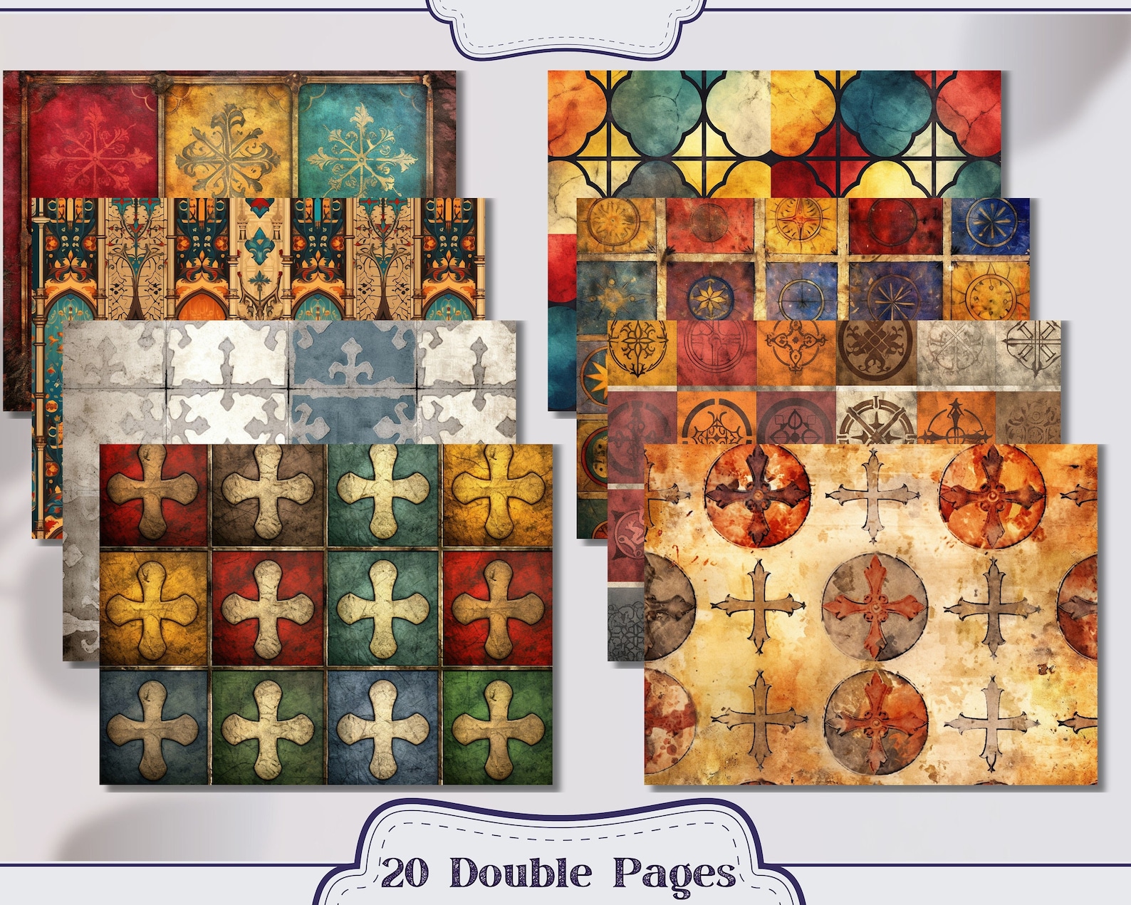 Medieval Parchment Paper Journal Kit Ephemera, ATC, Tags, Pocket ...