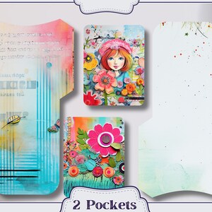 Bright Spring Junk Journal Kit Ephemera, ATC, Tags, Pocket, Scrapbook ...