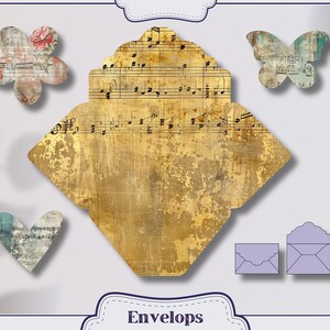 Retro Instrument Ensemble Junk Journal Ephemera Kit, Tickets, ATC, Tags ...