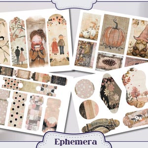 Very Vintage Autumn Junk Journal Kit Includes 40 Printable Pages & 81 ...