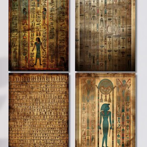 Ancient Egypt Craft Paper Junk Journal Half Papers - 20 Vintage Blank ...