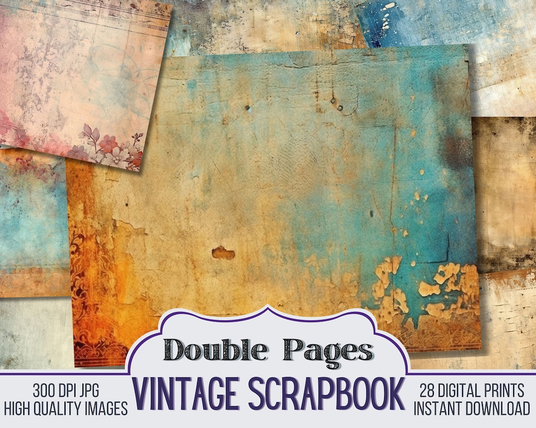Vintage Scrapbook Junk Journal Papers, Journal Scrapbook Supply - 28 ...
