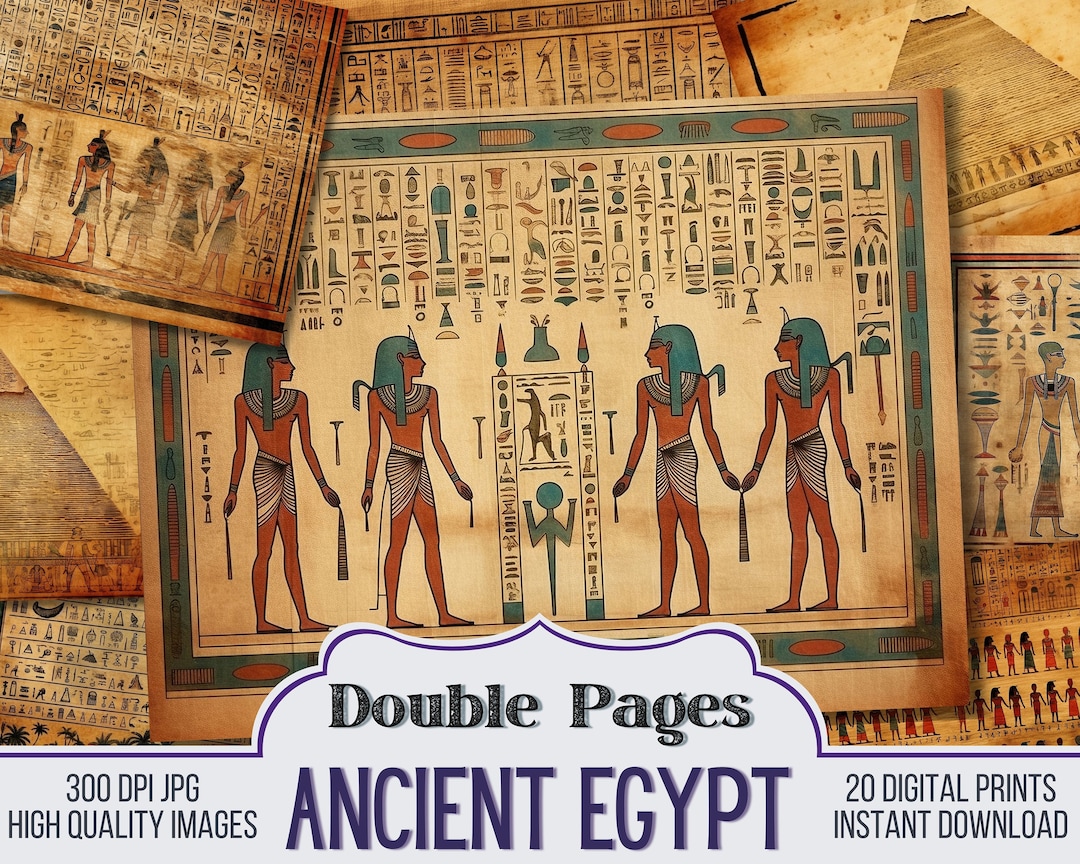 Ancient Egypt Vintage Junk Journal Papers, Journal Scrapbook Supply ...
