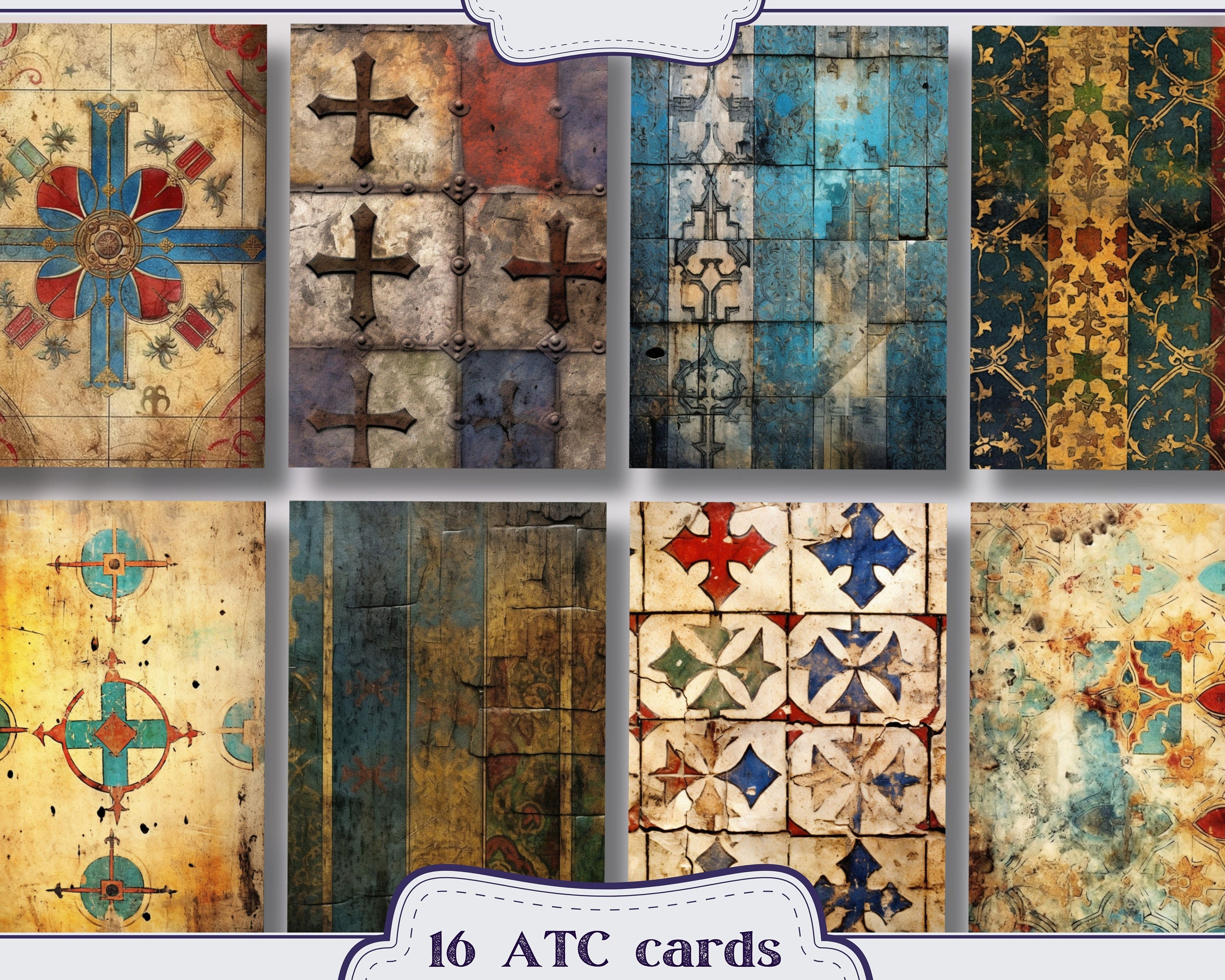 Medieval Parchment Paper Journal Kit Ephemera, ATC, Tags, Pocket ...