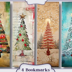 Bright Christmas Trees Junk Journal Kit Ephemera, ATC, Tags, Pocket ...
