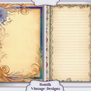 Iridescent Frame Junk Journal Half Papers, Journal Scrapbook Supply ...